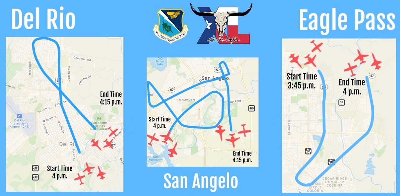 UPDATE: San Angelo USAF flyover to salute medical and first responders ...