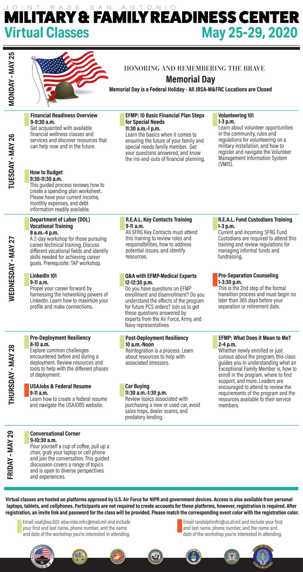 JBSA Military and Family Readiness Centers offering virtual services ...