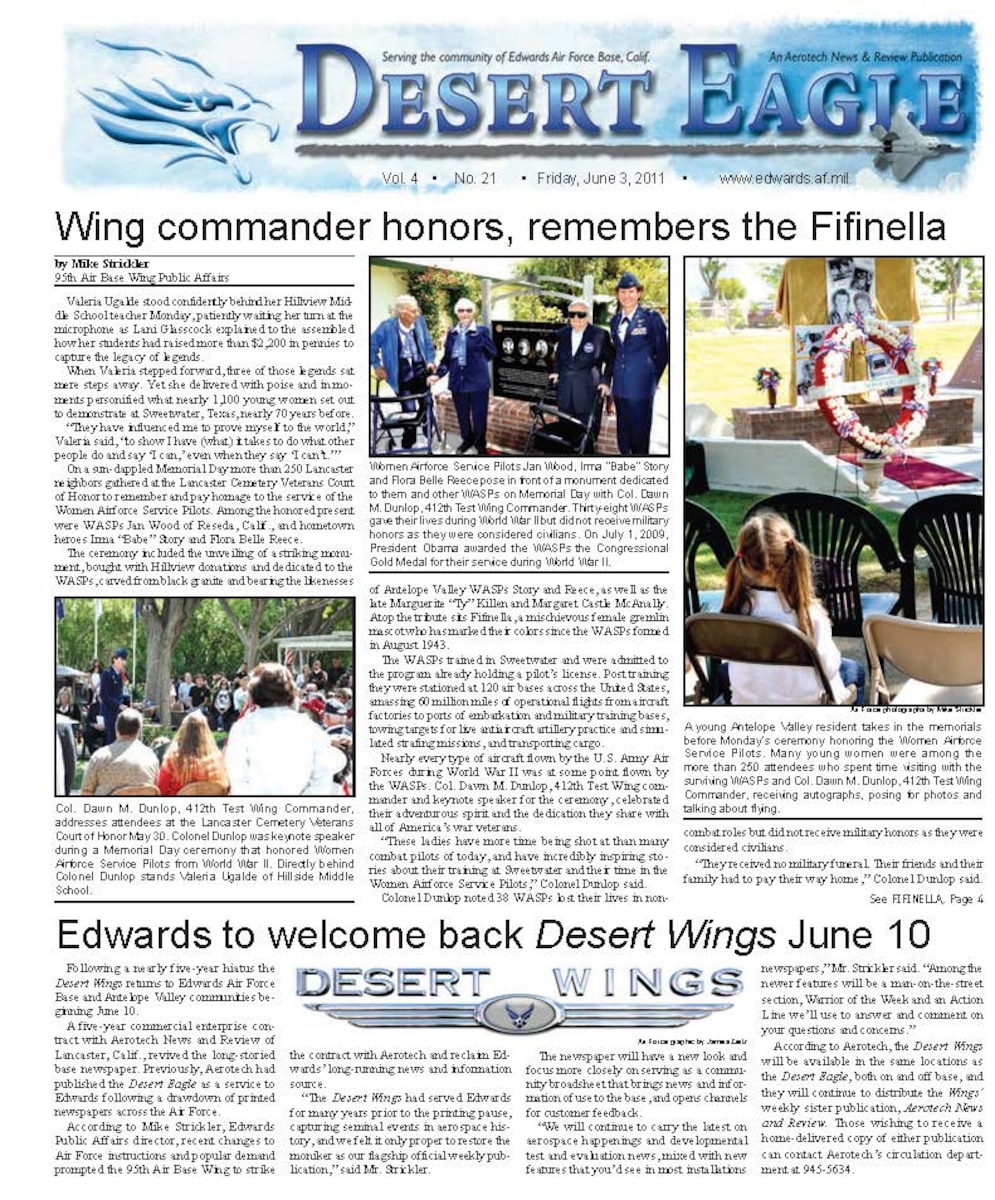 June 10, 2011: Edwards AFB Newspaper Changes Name > Air Force Test ...