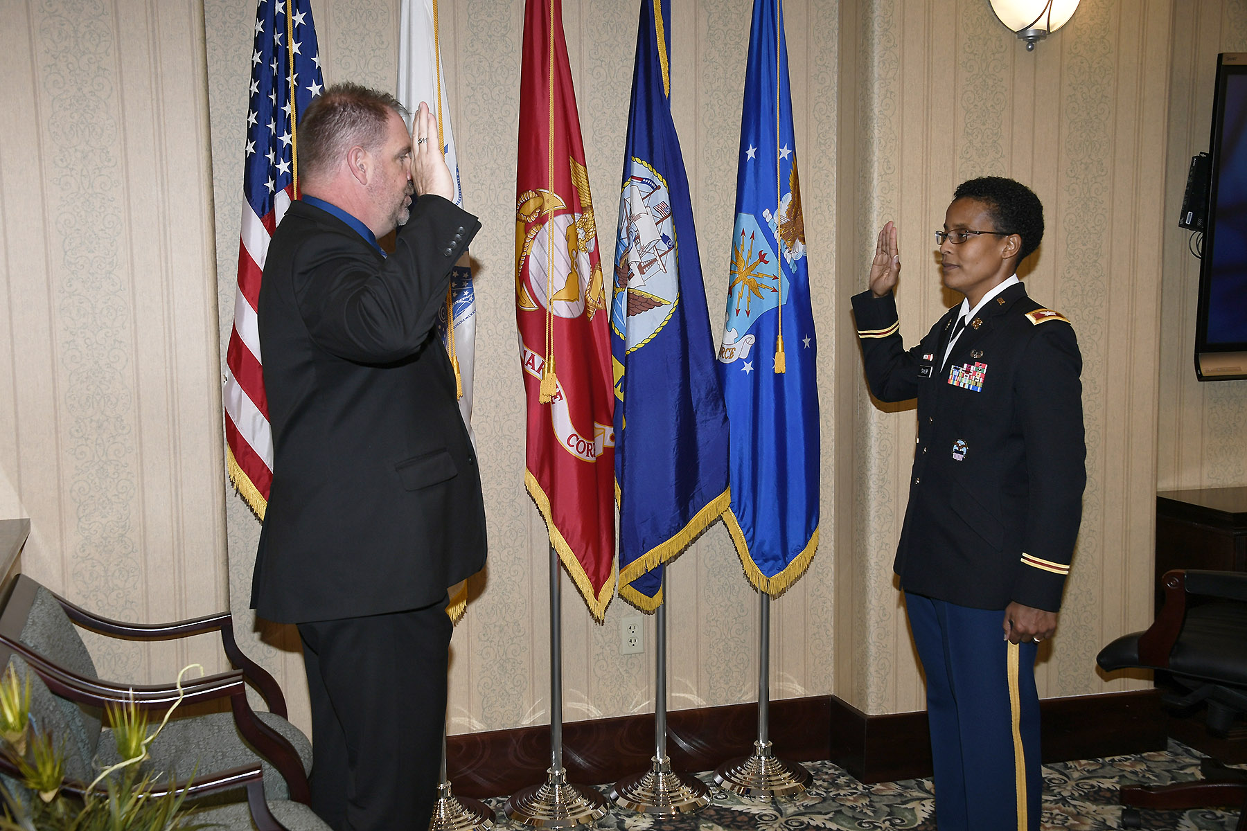 Fran Taylor promotion ceremony