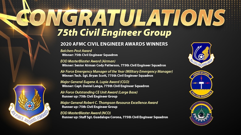 75th CEG among winners of the 2020 AFMC Civil Engineer Awards > Hill ...