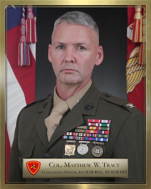 Colonel Matthew W. Tracy > Marine Corps Base Camp Butler > Biography