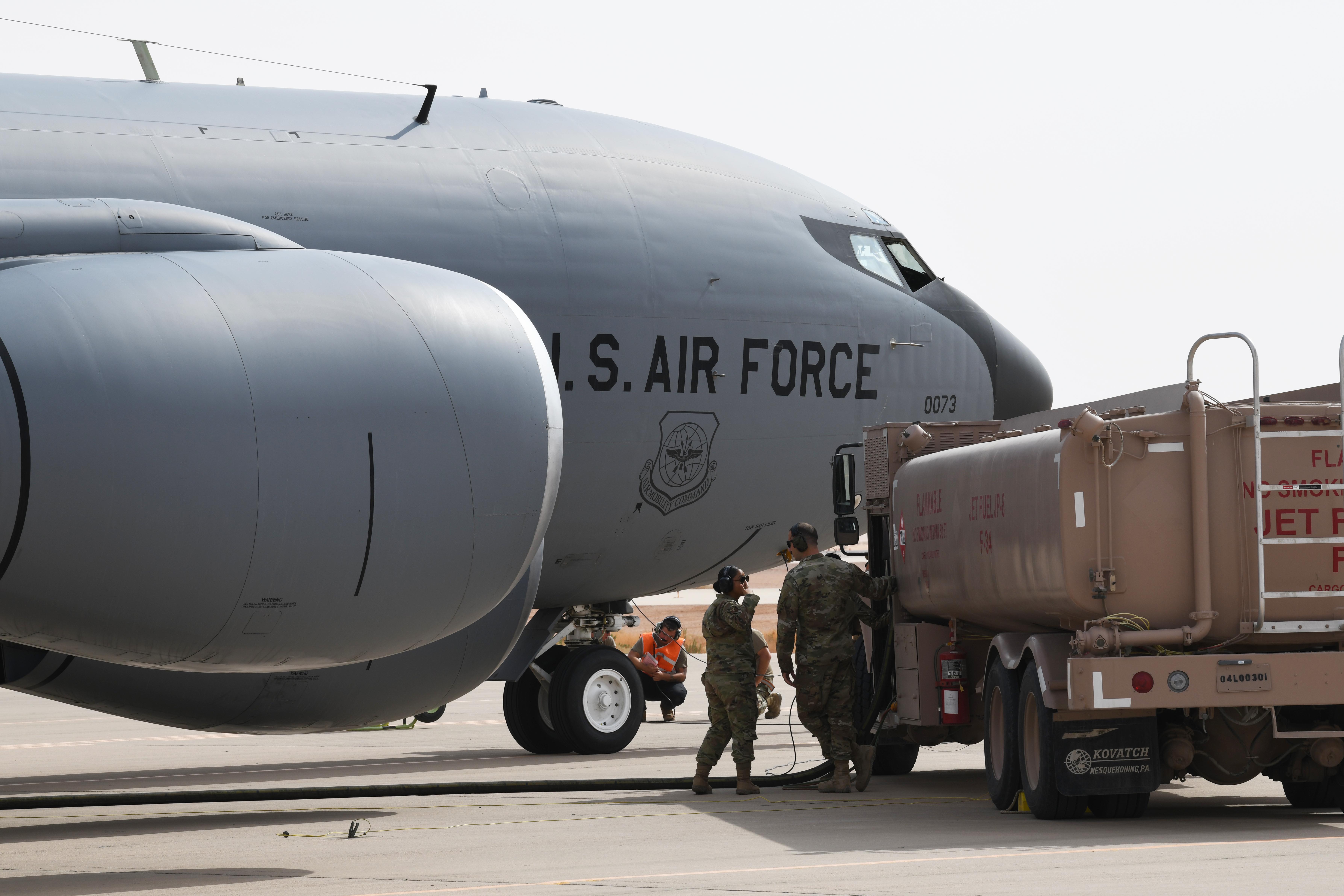 Fuels, maintenance Airmen perform hot pit refuel > U.S. Air Forces ...