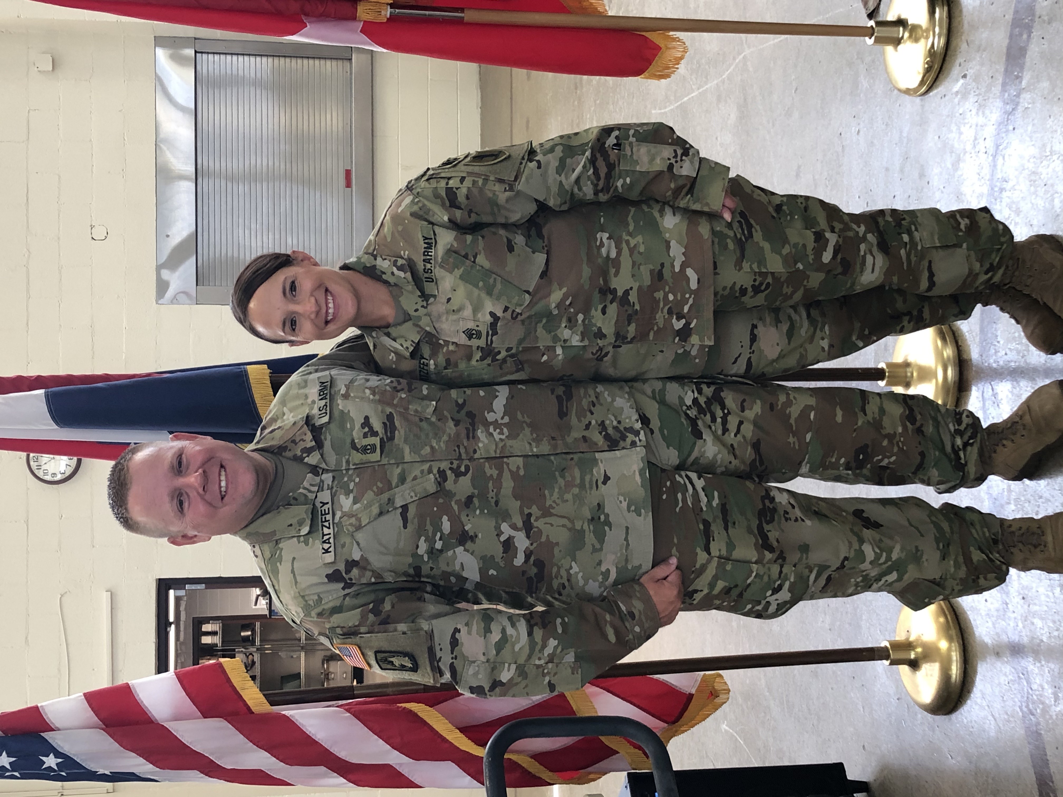 1st SGT David Katzfey and 1st SGT Trisha Katzfey, both of the Missouri ...