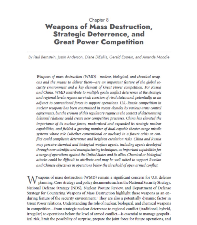 Weapons of Mass Destruction, Strategic Deterrence, and Great Power Competition > Center for the ...