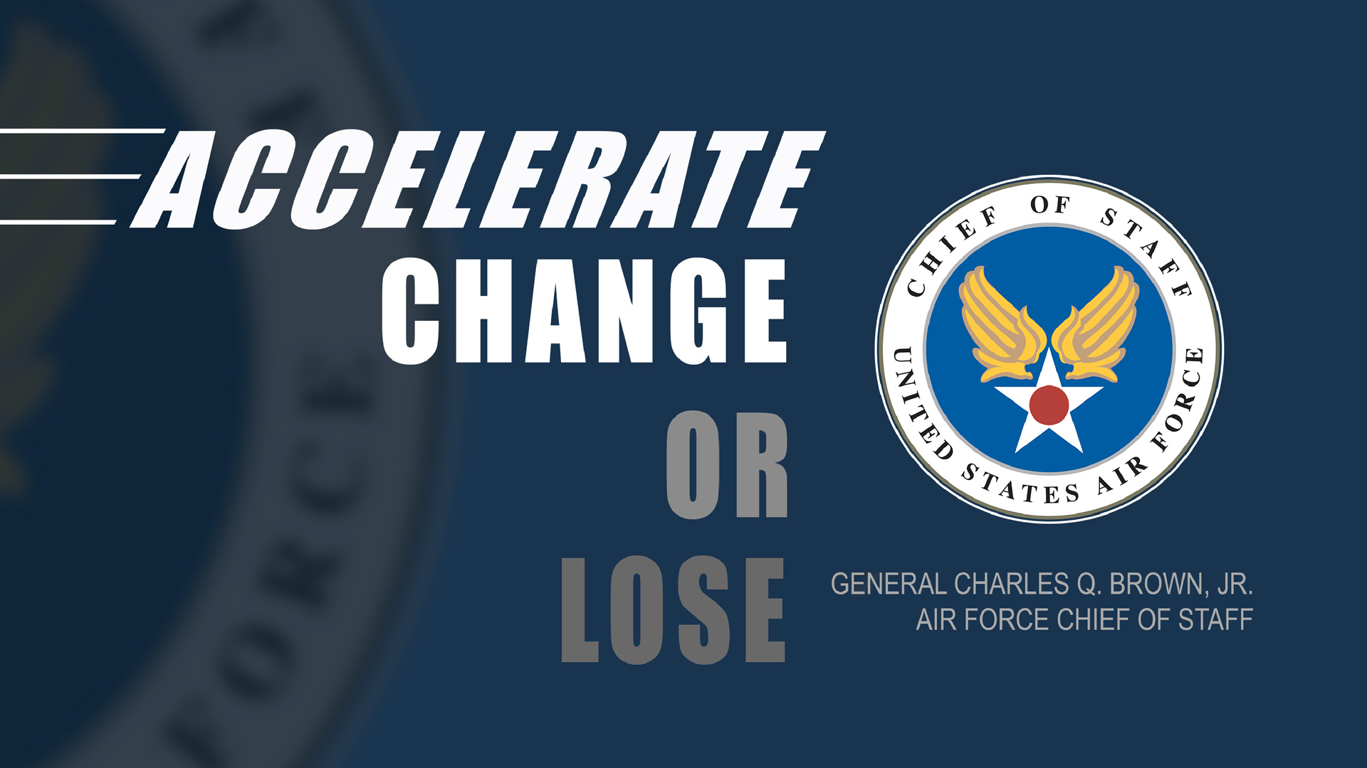 Accelerate change or lose