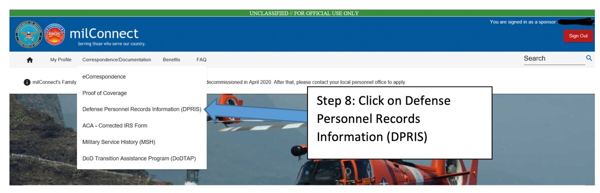 Veteran DPRIS available through milConnect > Sixteenth Air Force (Air ...