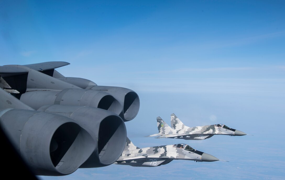 Bombers take part in multi-domain training over Black Sea