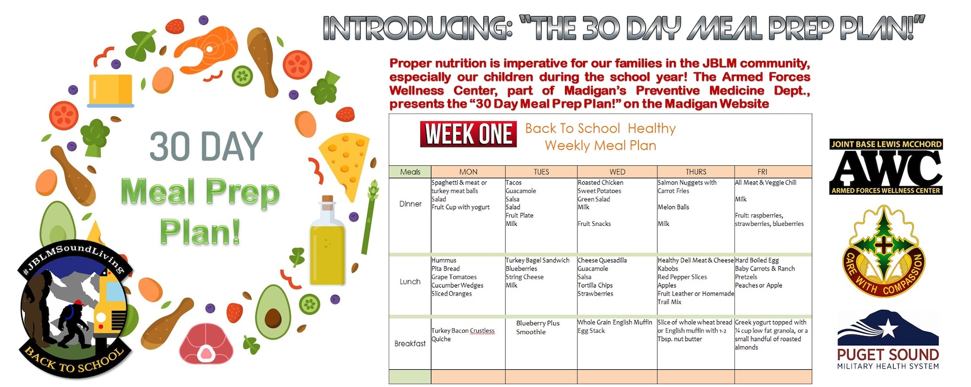 Madigan's Back to School Healthy Meal Prep Plan! > Madigan Army Medical ...