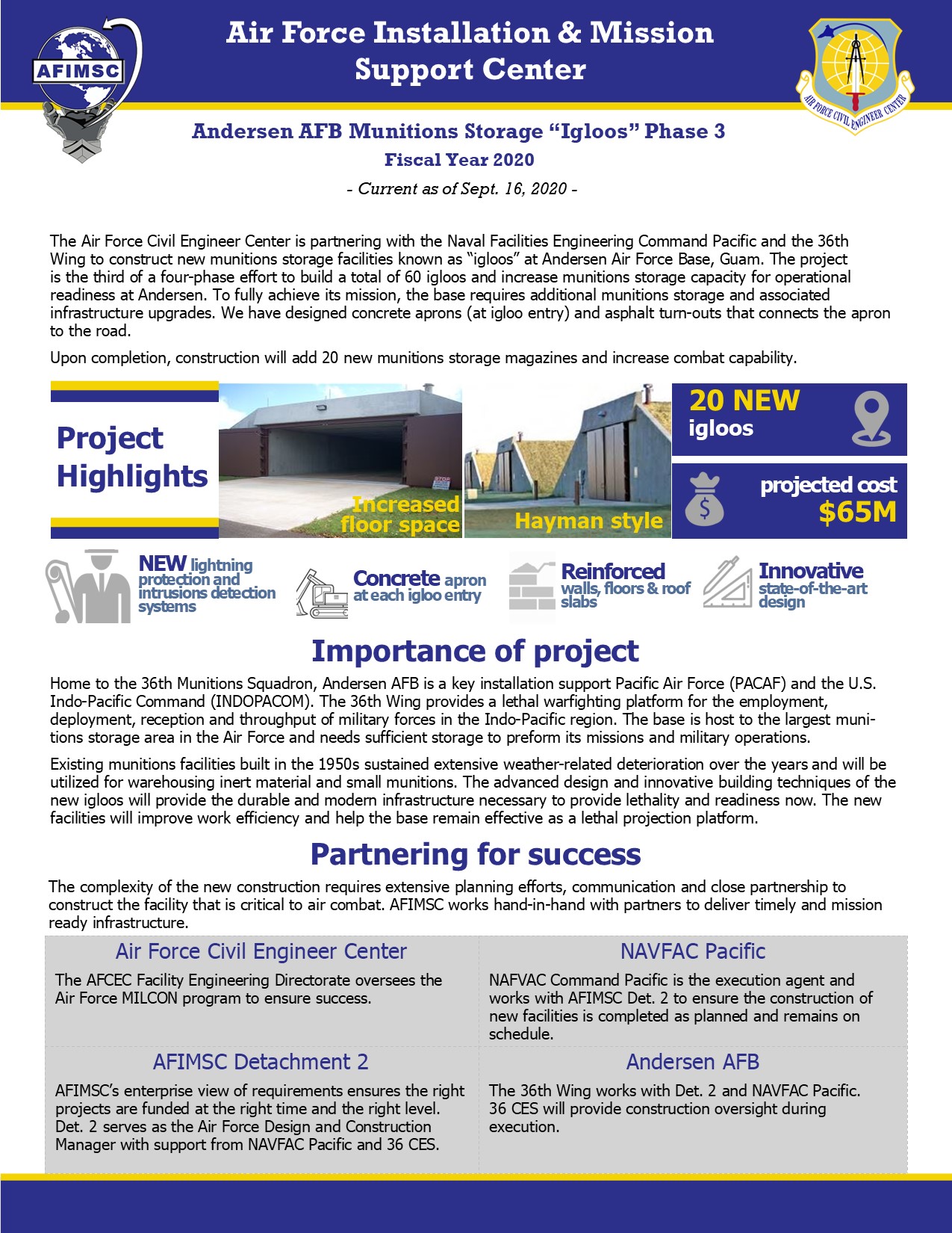 Air Force awards contract for munitions storage facilities at Andersen ...