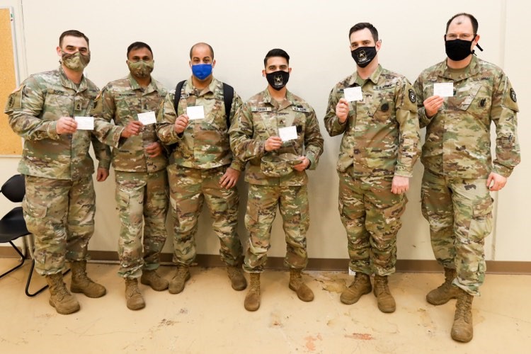 U.S. Army Recruiter Volunteers with Fort Hamilton COVID Vaccination Effort