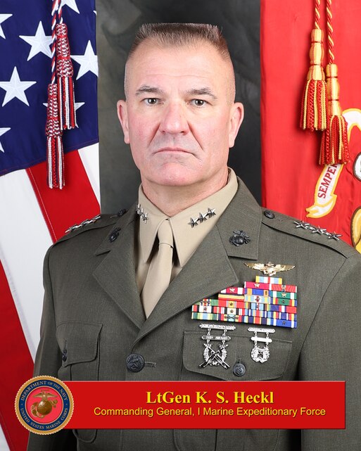 Lt. Gen. Karsten "Hazel" Heckl > I Marine Expeditionary Force > Leadership