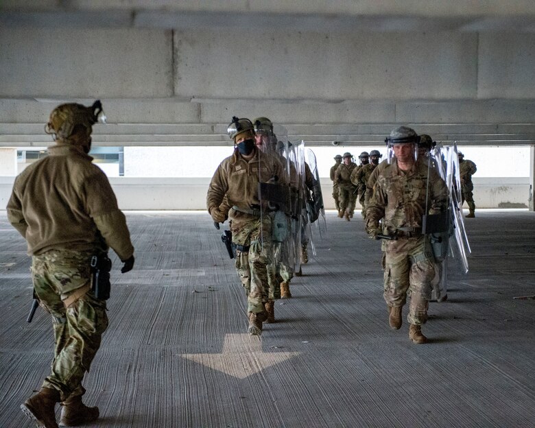 Soldiers and Airmen Participate in Civil Disturbance Control Training ...