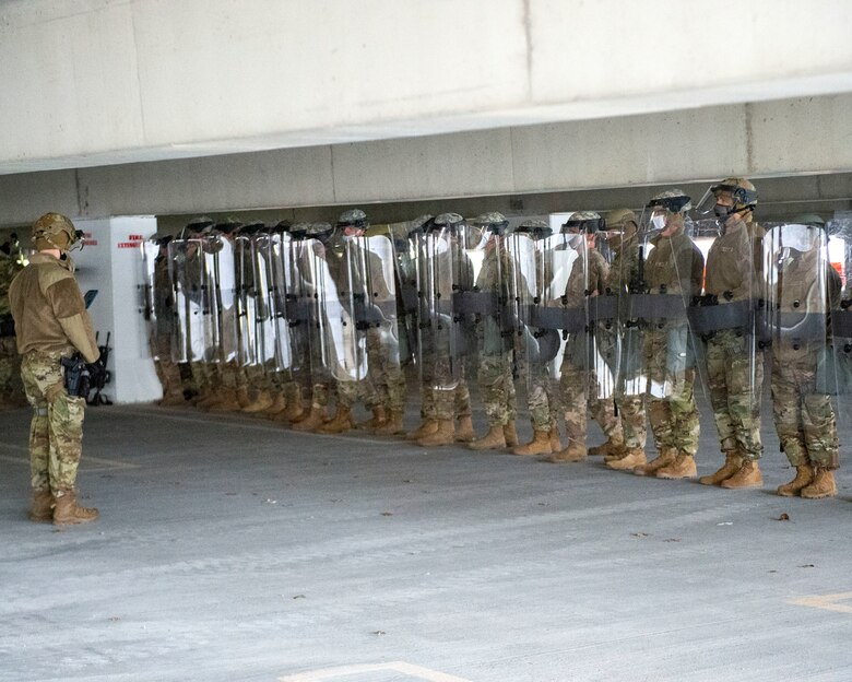 Soldiers and Airmen Participate in Civil Disturbance Control Training ...