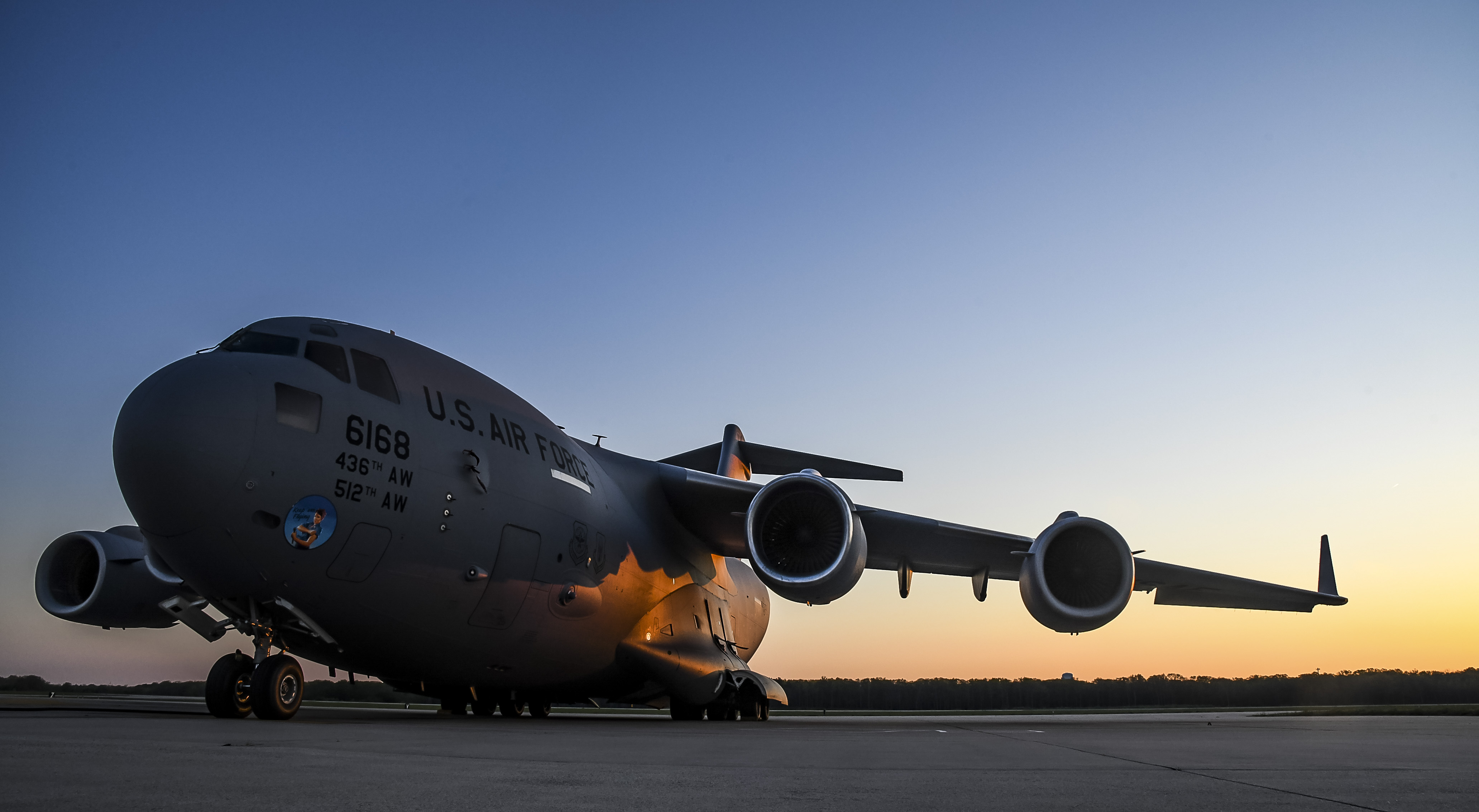 Dover AFB C-17s shine at sunrise