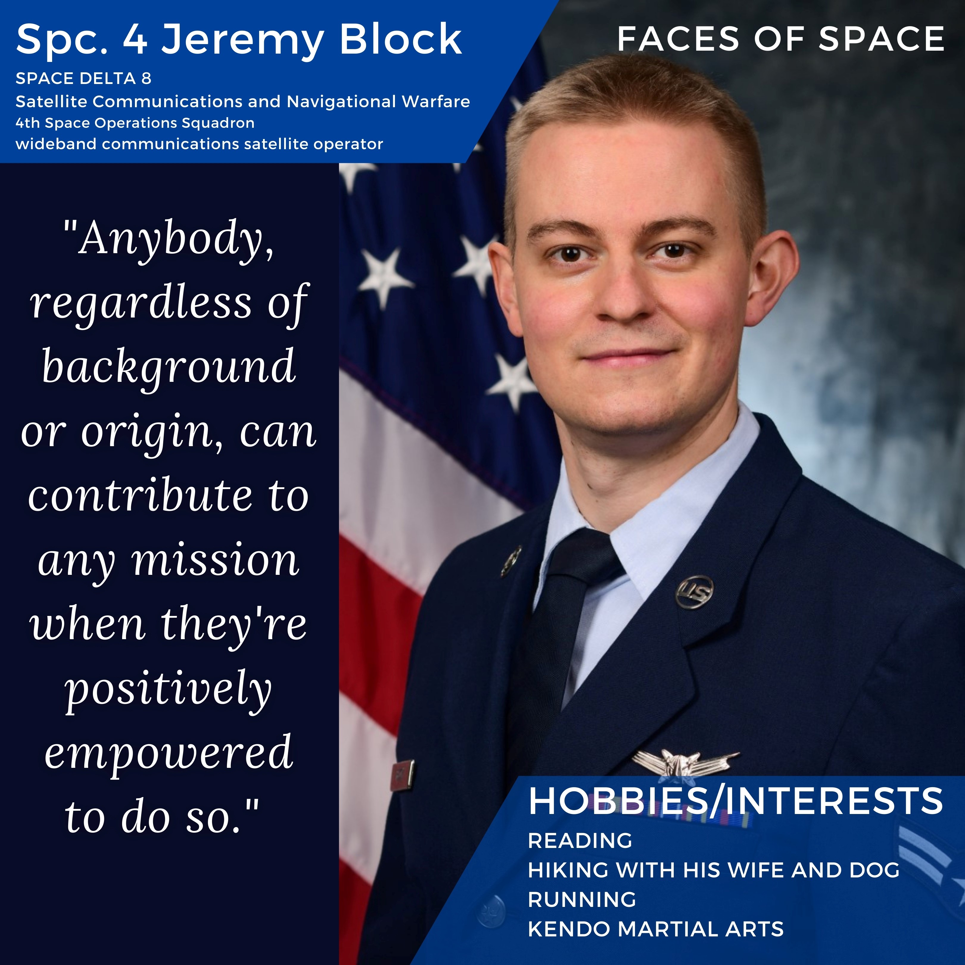Faces of Space – Spc. 4 Jeremy Block > Peterson and Schriever Space ...