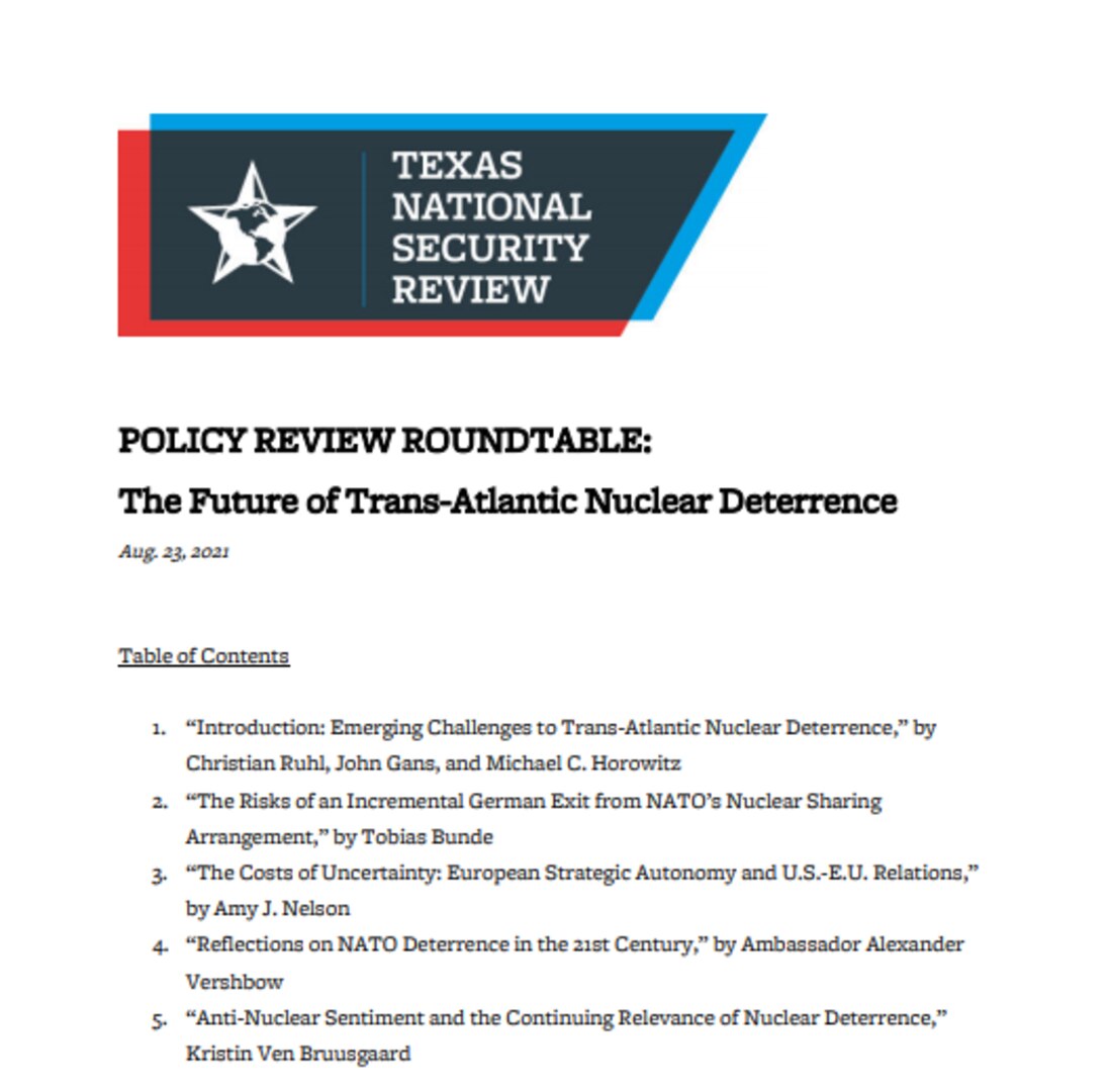 Policy Roundtable: The Future of Trans-Atlantic Nuclear Deterrence ...
