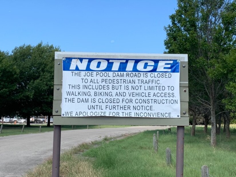 Joe Pool Lake Access to Dam Road Still Closed > Fort Worth District ...