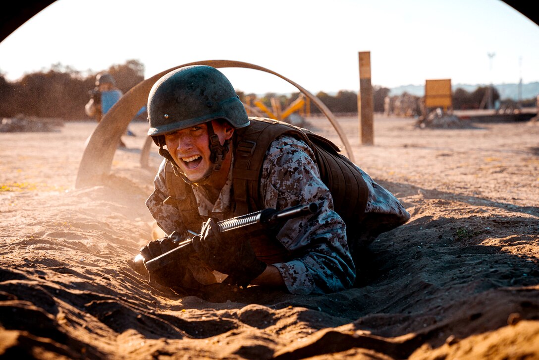 U.S. Marine Corps Recruit Zach Volpe with Mike Company, 3rd Recruit ...