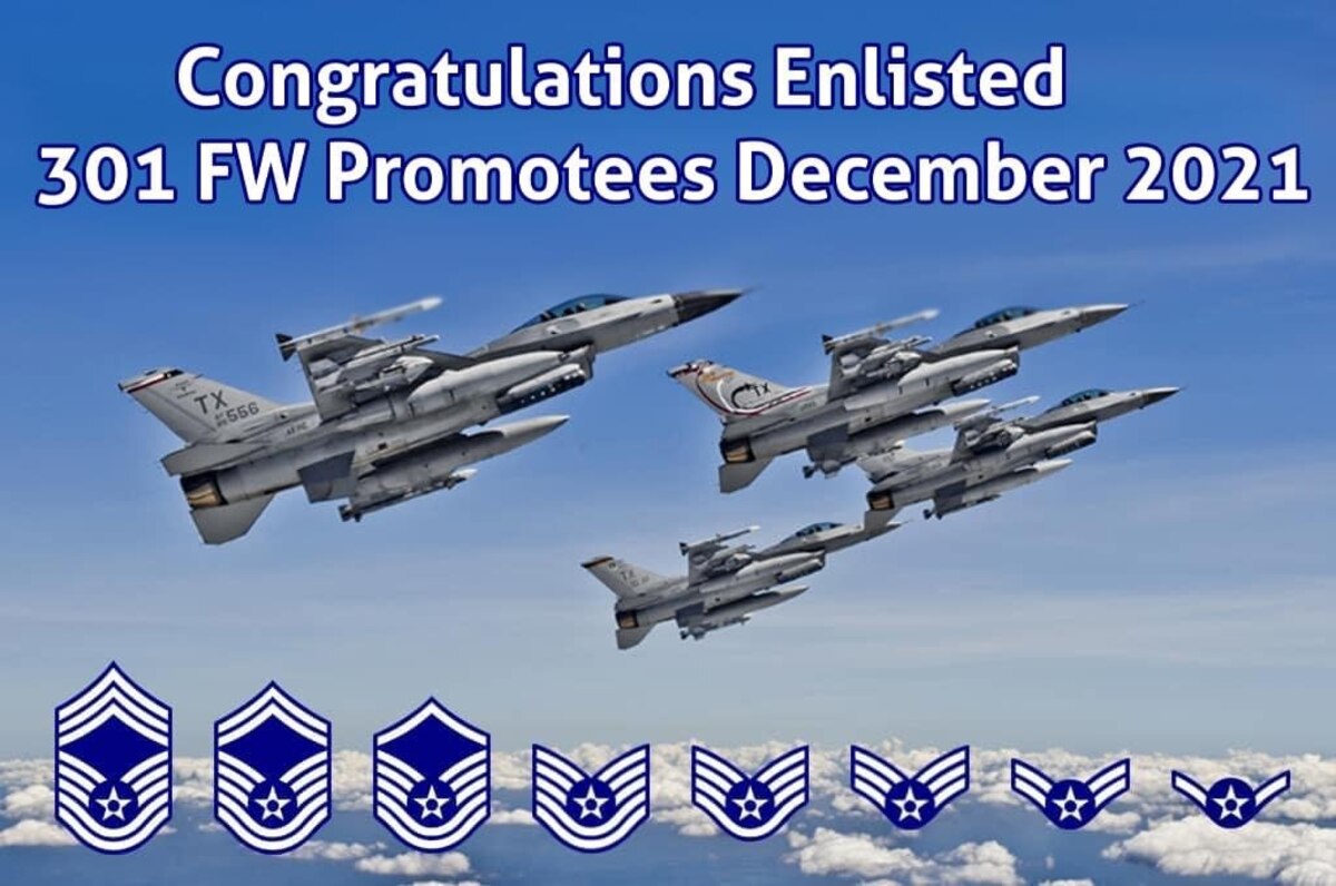 301 FW Enlisted promotions December 2021 > 301st Fighter Wing > Article ...