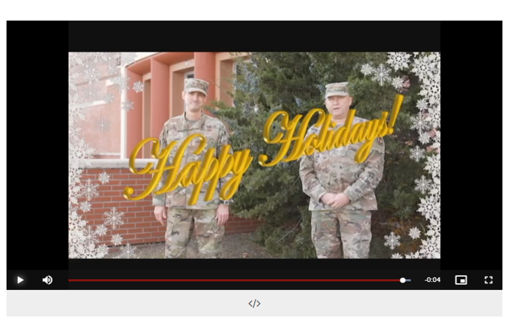 Commander and Command Chief Holiday Message