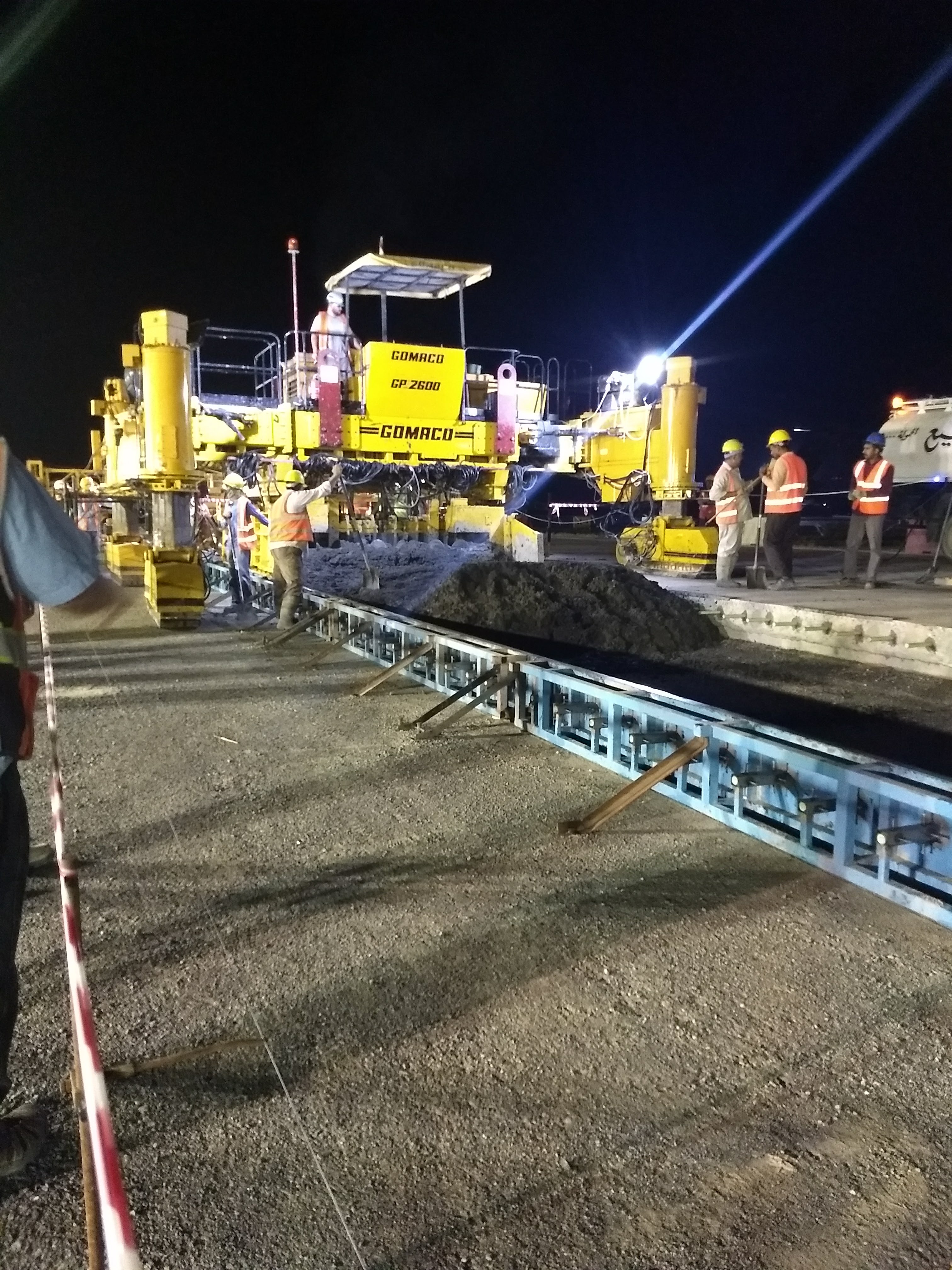 Contractors pave runway in Kuwait