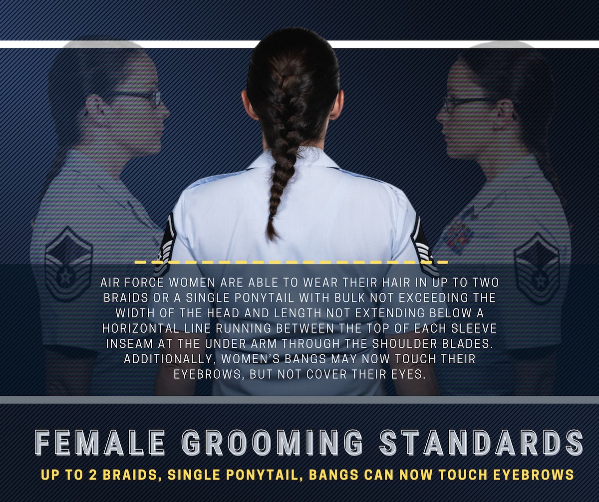 New hairstyle options now available for female Airmen > Air Force Basic ...