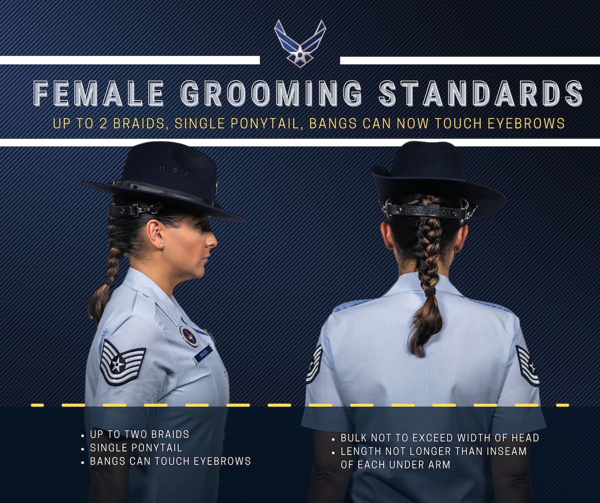 New hairstyle options now available for female Airmen > Air Force Basic ...
