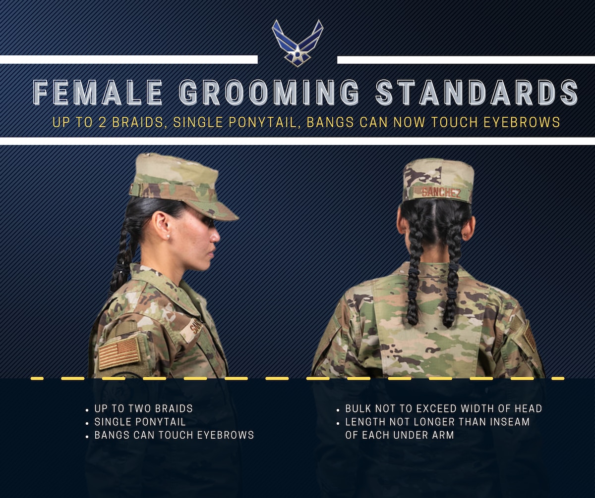 New hairstyle options now available for female Airmen > Air Force Basic ...