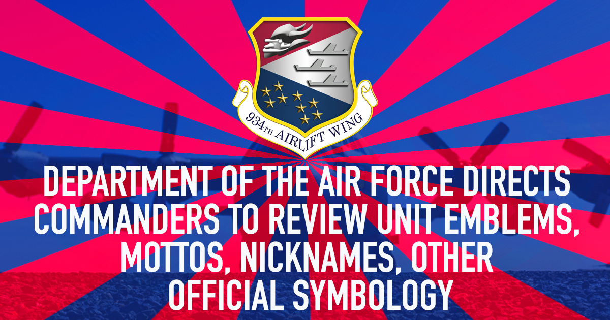Department of the Air Force directs commanders to review unit emblems ...