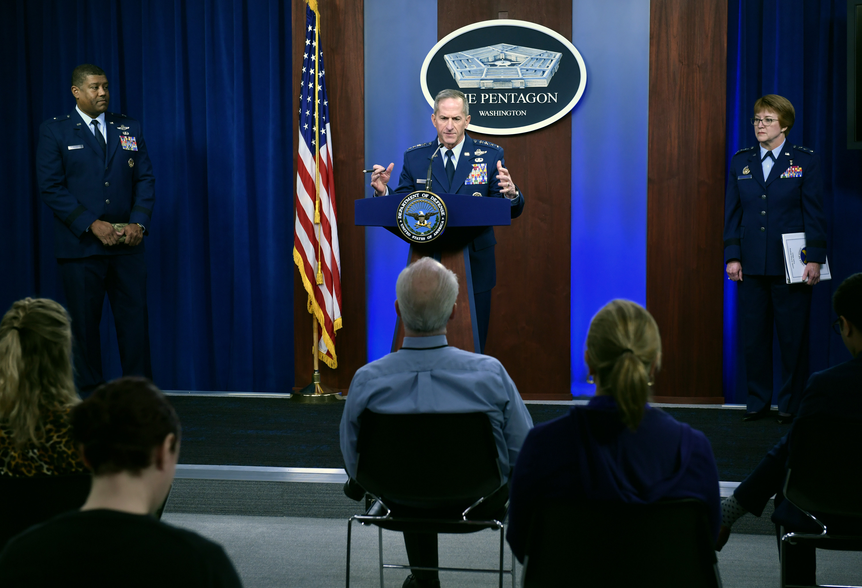 Air Force Chief of Staff Gen. David L. Goldfein conducts COVID-19 press ...