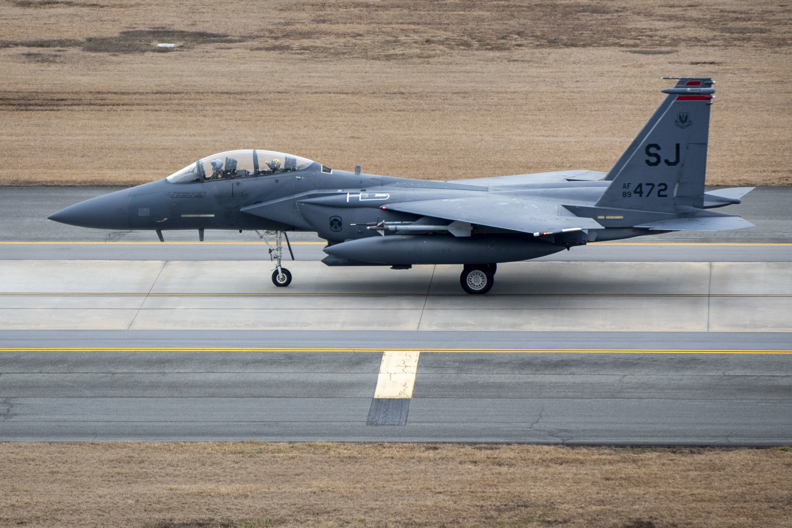 333rd Fighter Squadron F-15E Strike Eagles take off at SJAFB > Seymour ...
