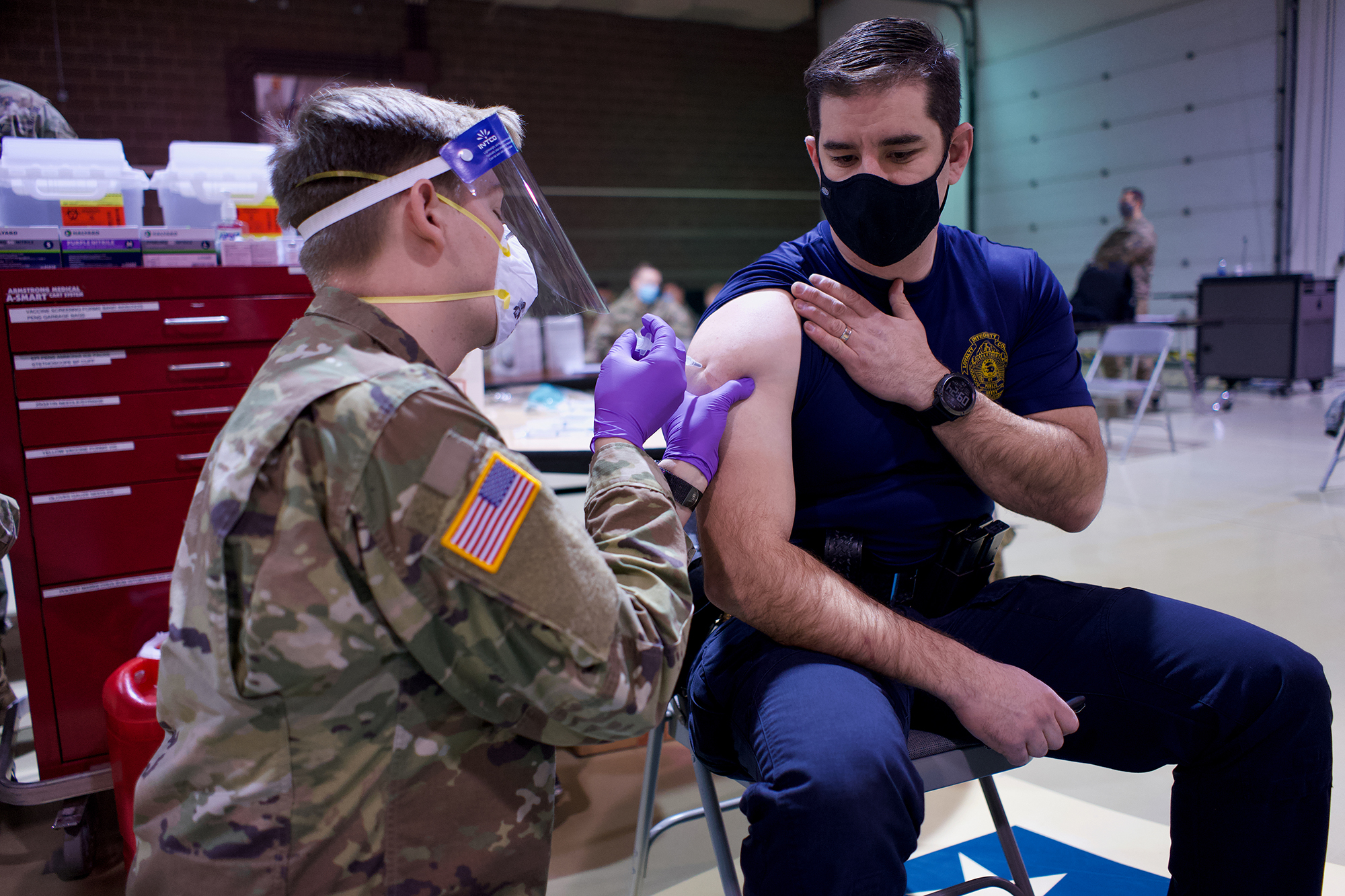 Alaska Army National Guardsmen get COVID-19 vaccine