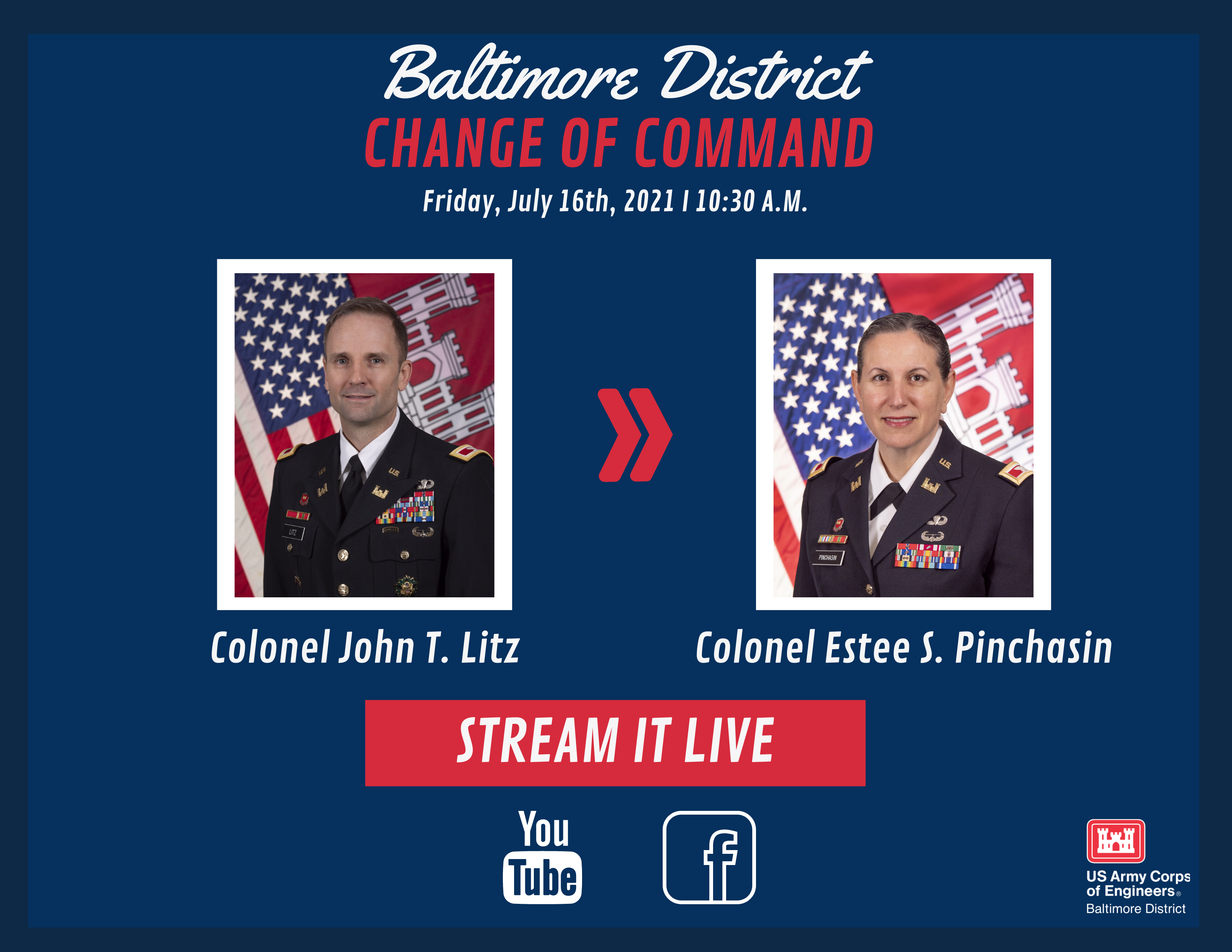 Baltimore District Change of Command Ceremony