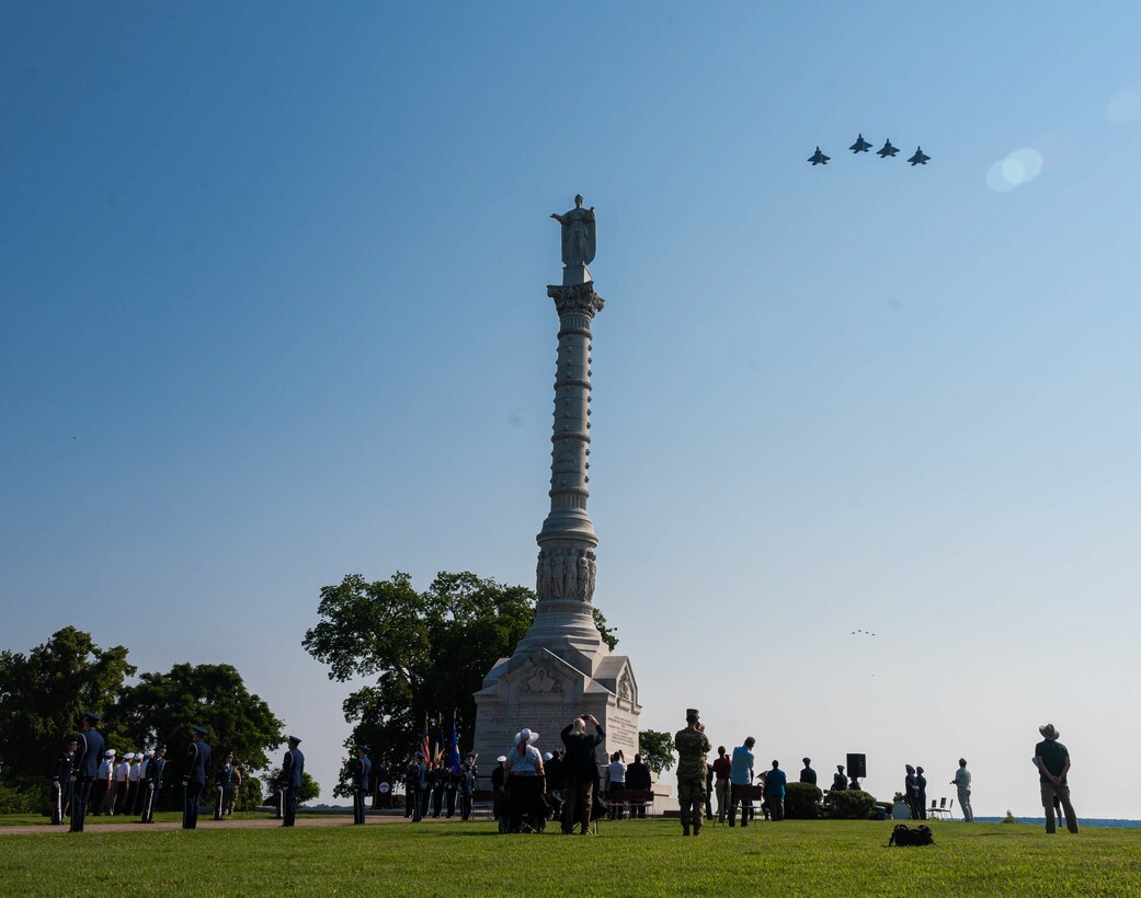 Yorktown Victory Monument Wreath Laying and Flyover