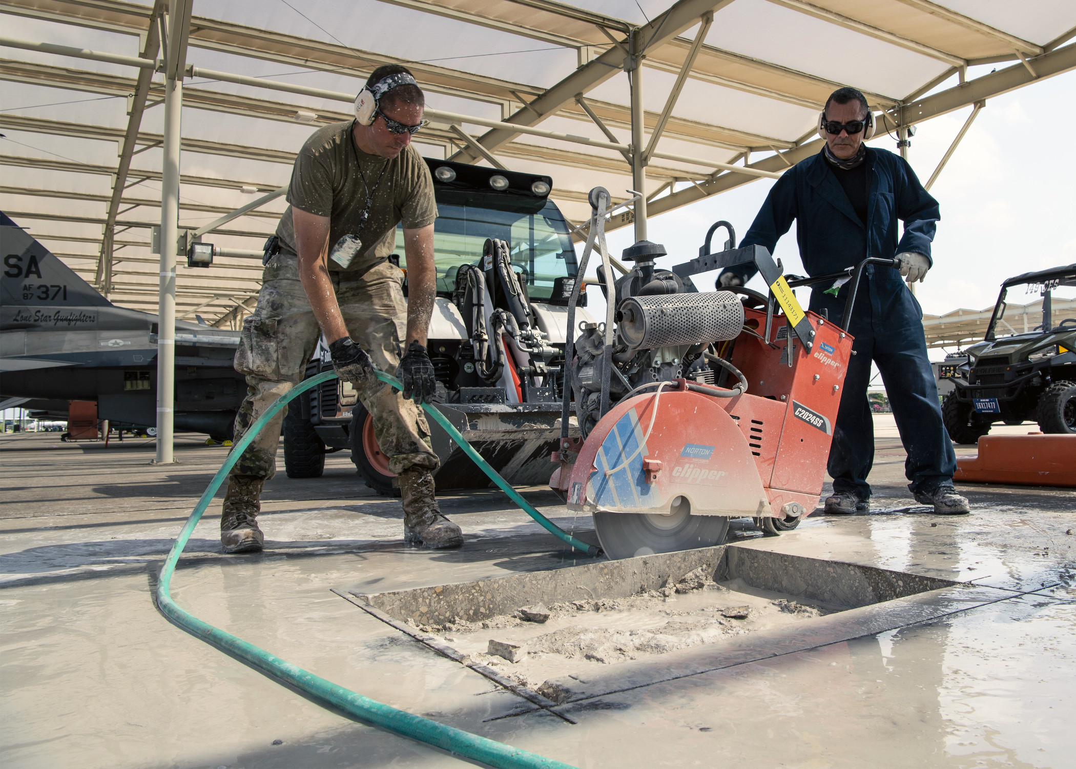149th Fighter Wing civil engineers make flight line repairs > Joint ...