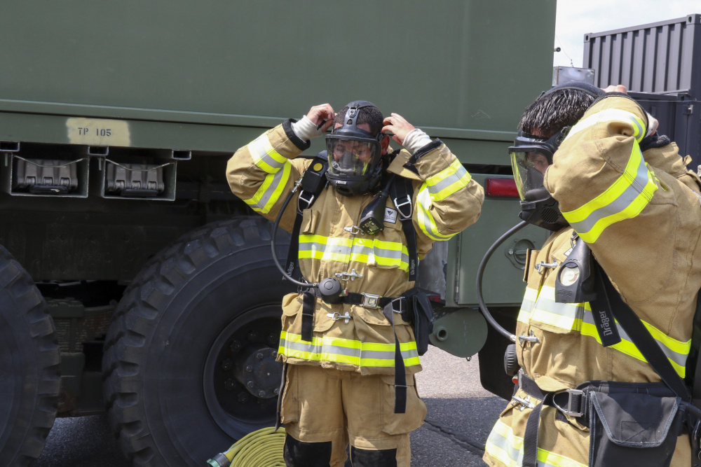 Army Reserve Firefighters Conduct Burn Scenario