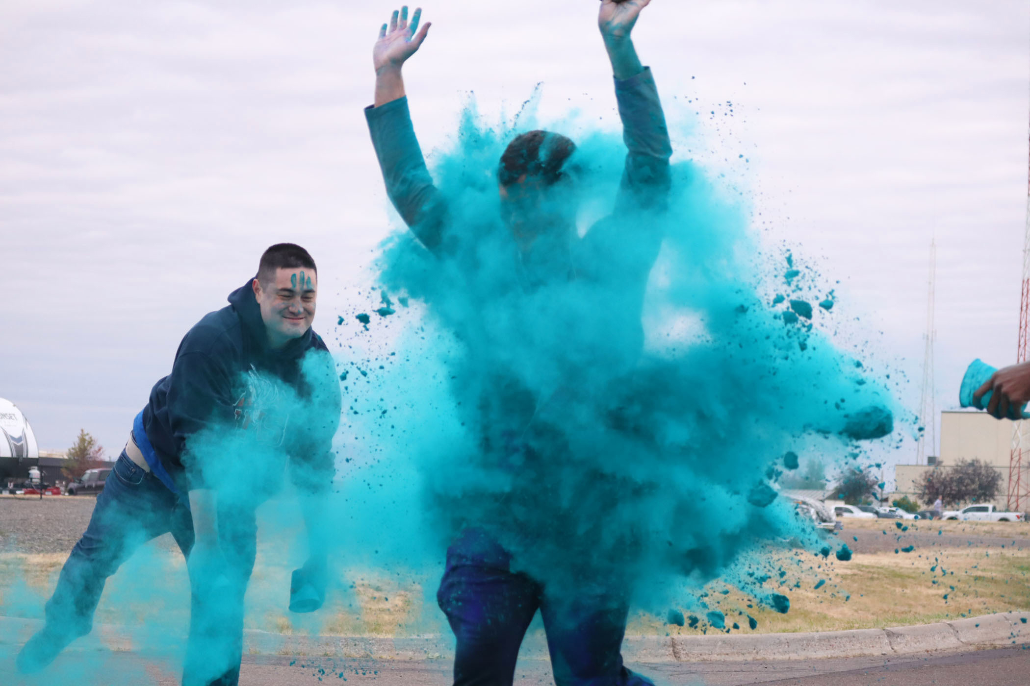 Colored Smoke Running Man