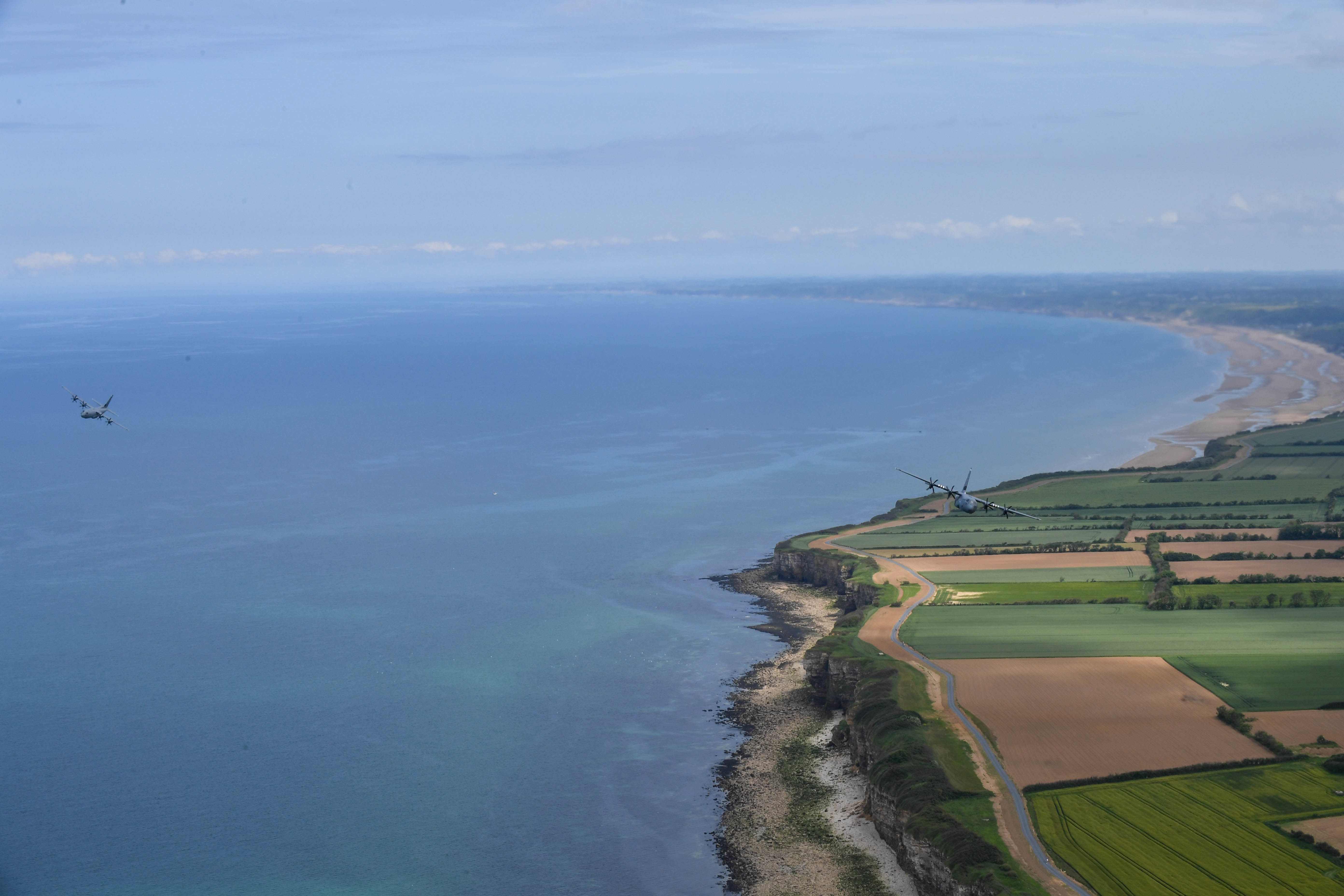 U.S. Air Force C-130Js fly over Normandy to commemorate D-Day ...