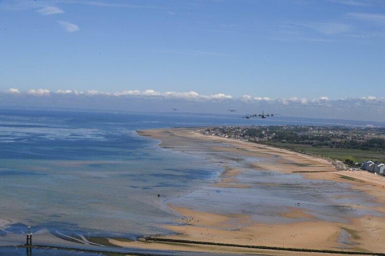 U.S. Air Force C-130Js fly over Normandy to commemorate D-Day ...