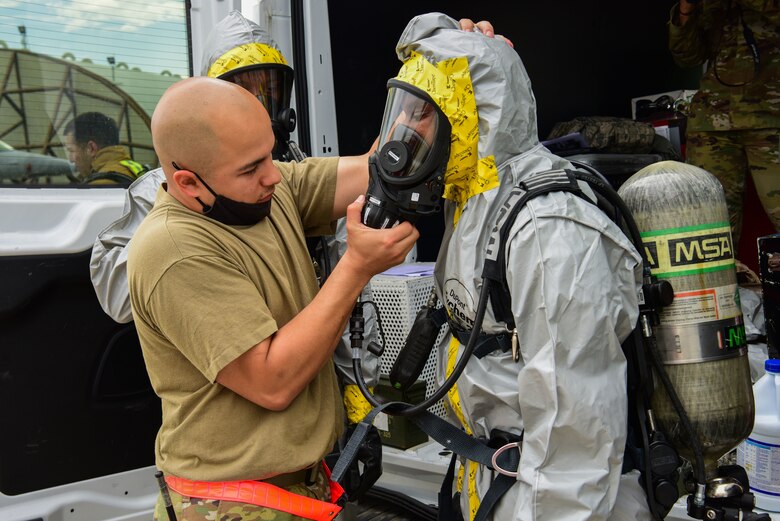 31st MXS and 31st CE conduct Hydrazine emergency response training ...