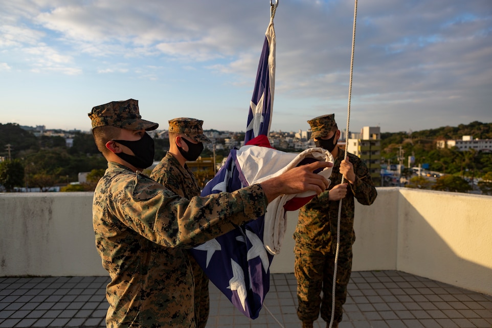 Morning colors aboard Camp Foster > Marine Corps Installations Pacific ...