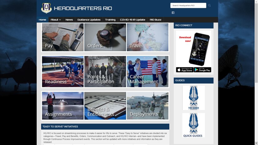 New HQ RIO website makes it easier to serve > Headquarters RIO > News