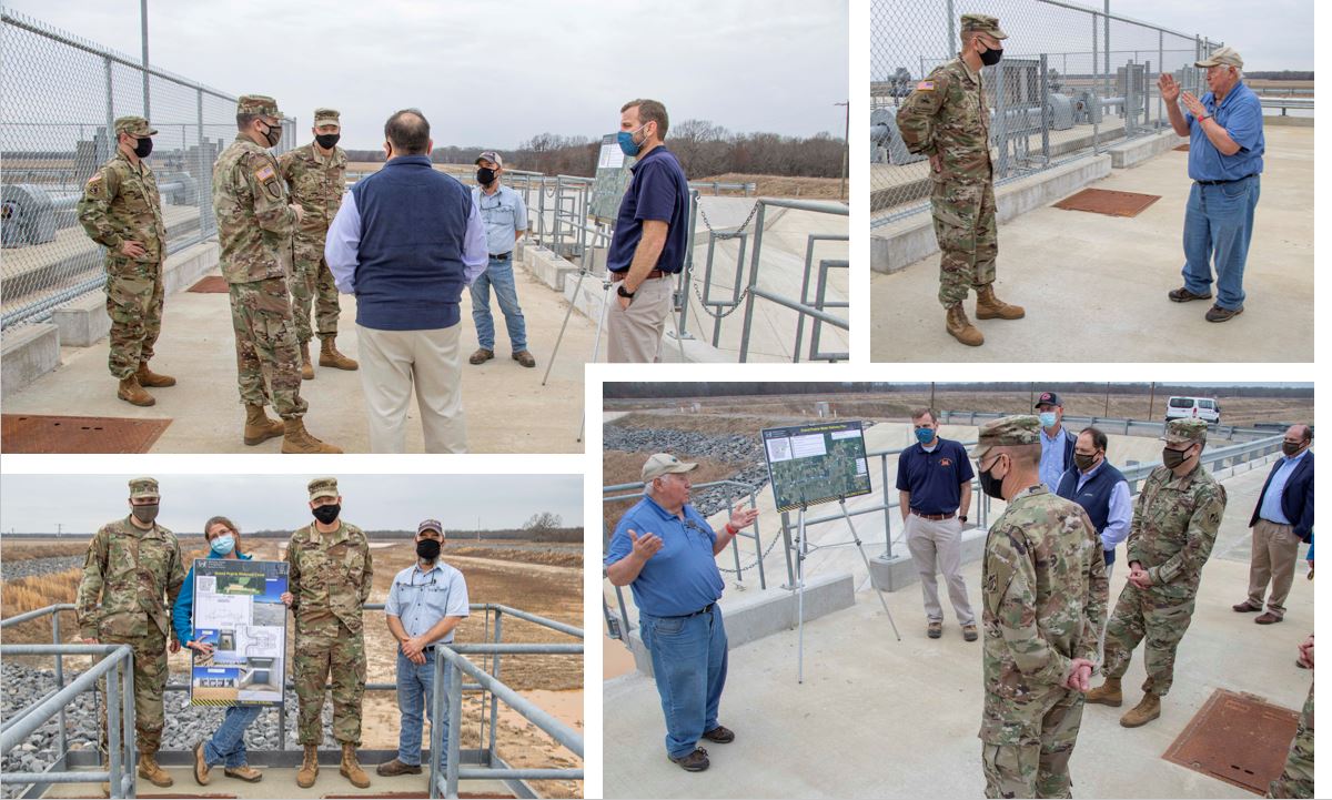 Maj. Gen. Graham visits notable Memphis District Grand Prairie Project