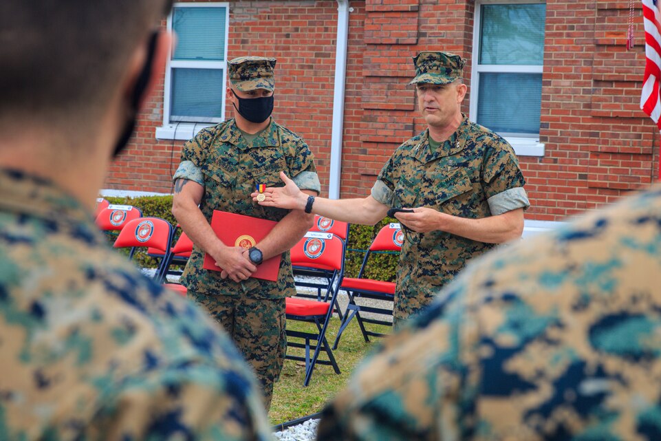2d Marine Division Marine Awarded Highest Non-Combat Honor for Heroic ...