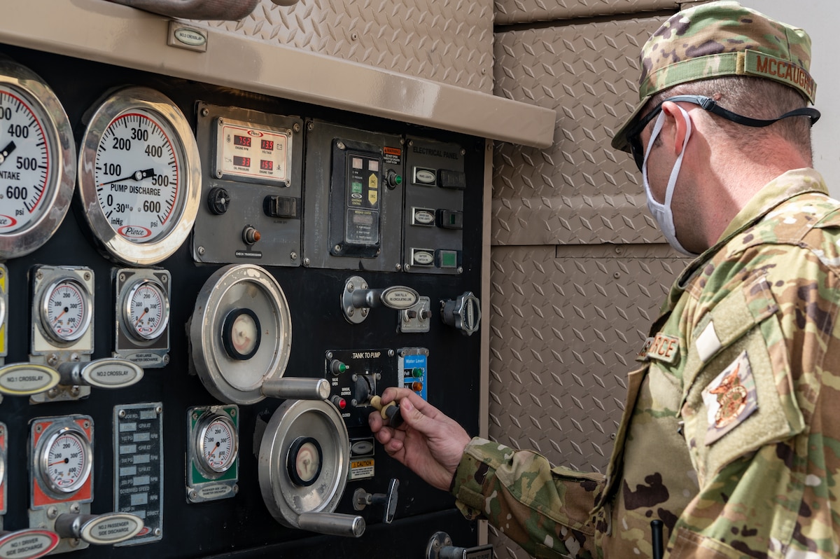 USAF firefighters train on new truck to be used throughout CENTCOM AOR ...