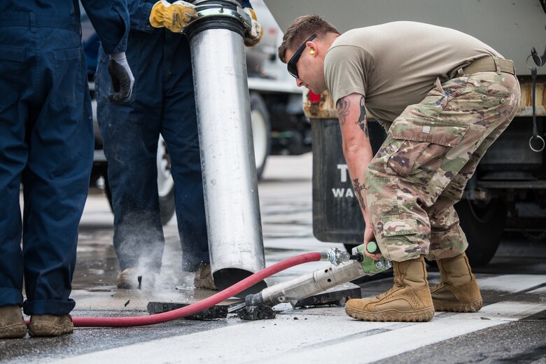 22nd CES Airmen repair runway > McConnell Air Force Base > News