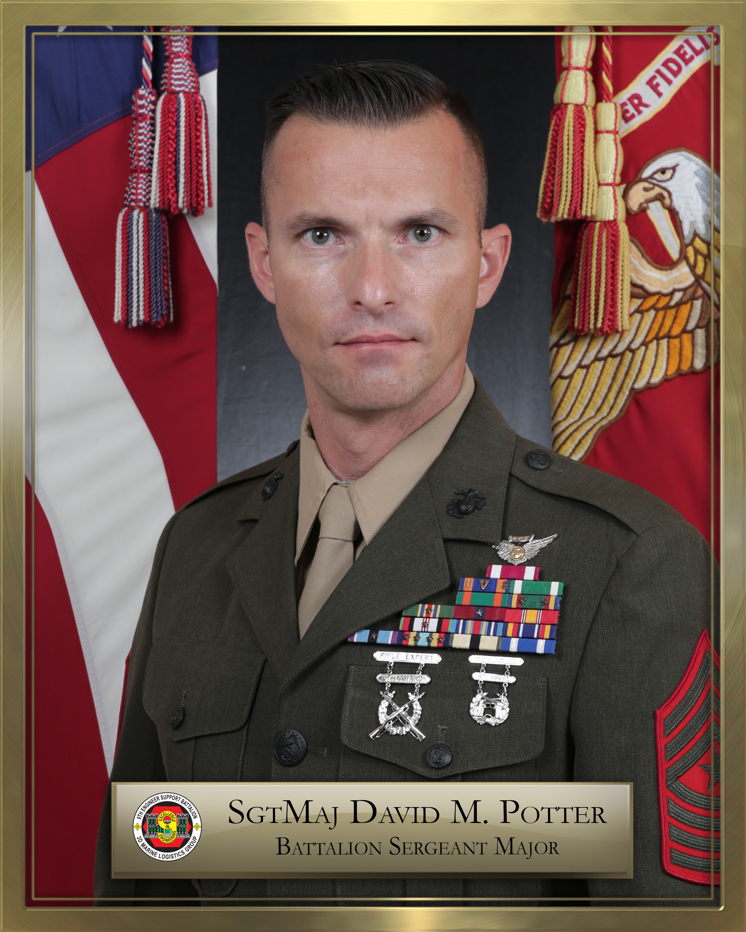 Sergeant Major David M. Potter > 3d Marine Logistics Group > Leader's bio Sergeant Major David M. Potter > 3d Marine Logistics Group > Leader's bio