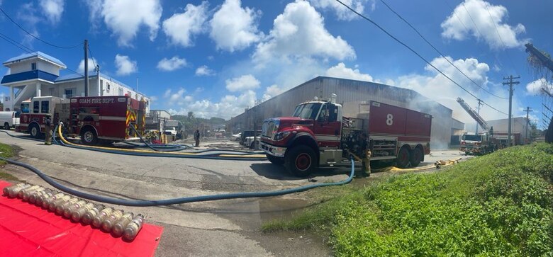 Andersen firefighters assist in Guam warehouse fire > Andersen Air ...