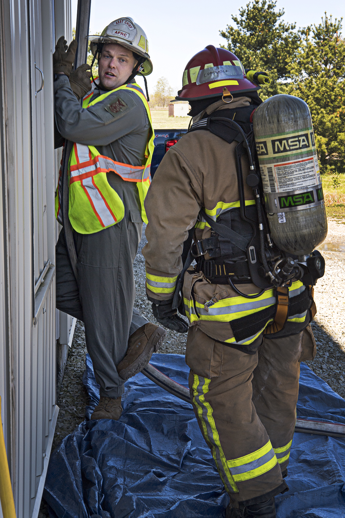 Grissom hosts firefighter rescue and survival course > Grissom Air ...